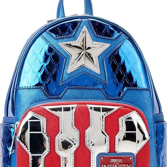 Loungefly | Bags | Loungefly Marvel Shine Captain America Mini Backpack ...